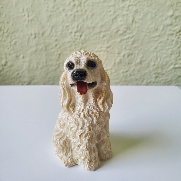 Art | Vintage Sandicast Cocker Spaniel Tan Dog Sculpture | Poshmark